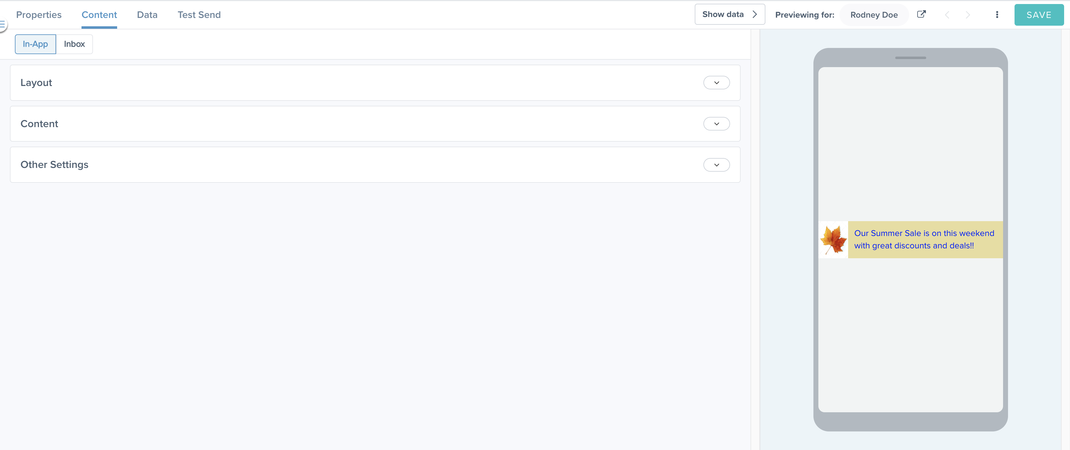 In-App message design – Help Center