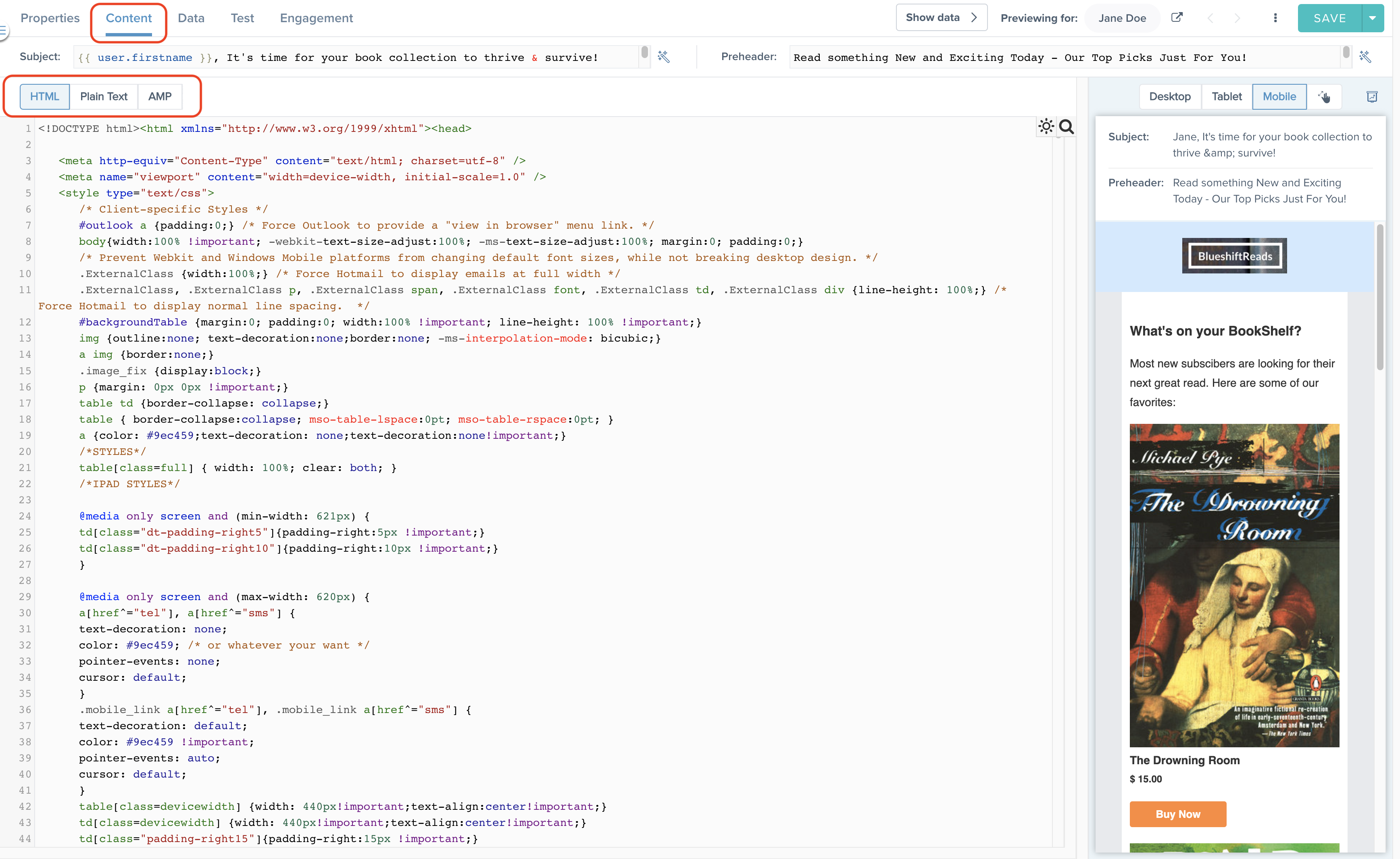 Design template with HTML Editor – Help Center