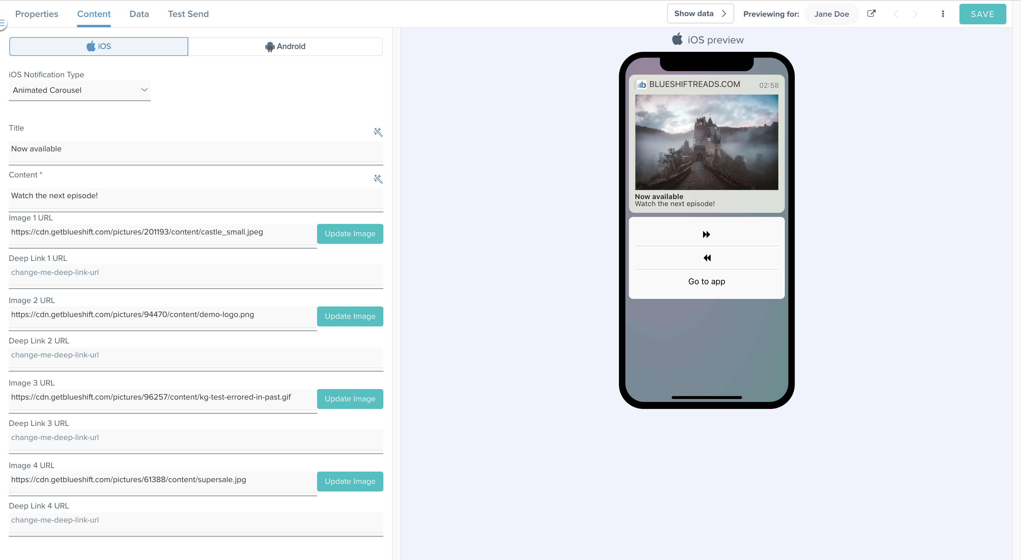 Push message content – Help Center
