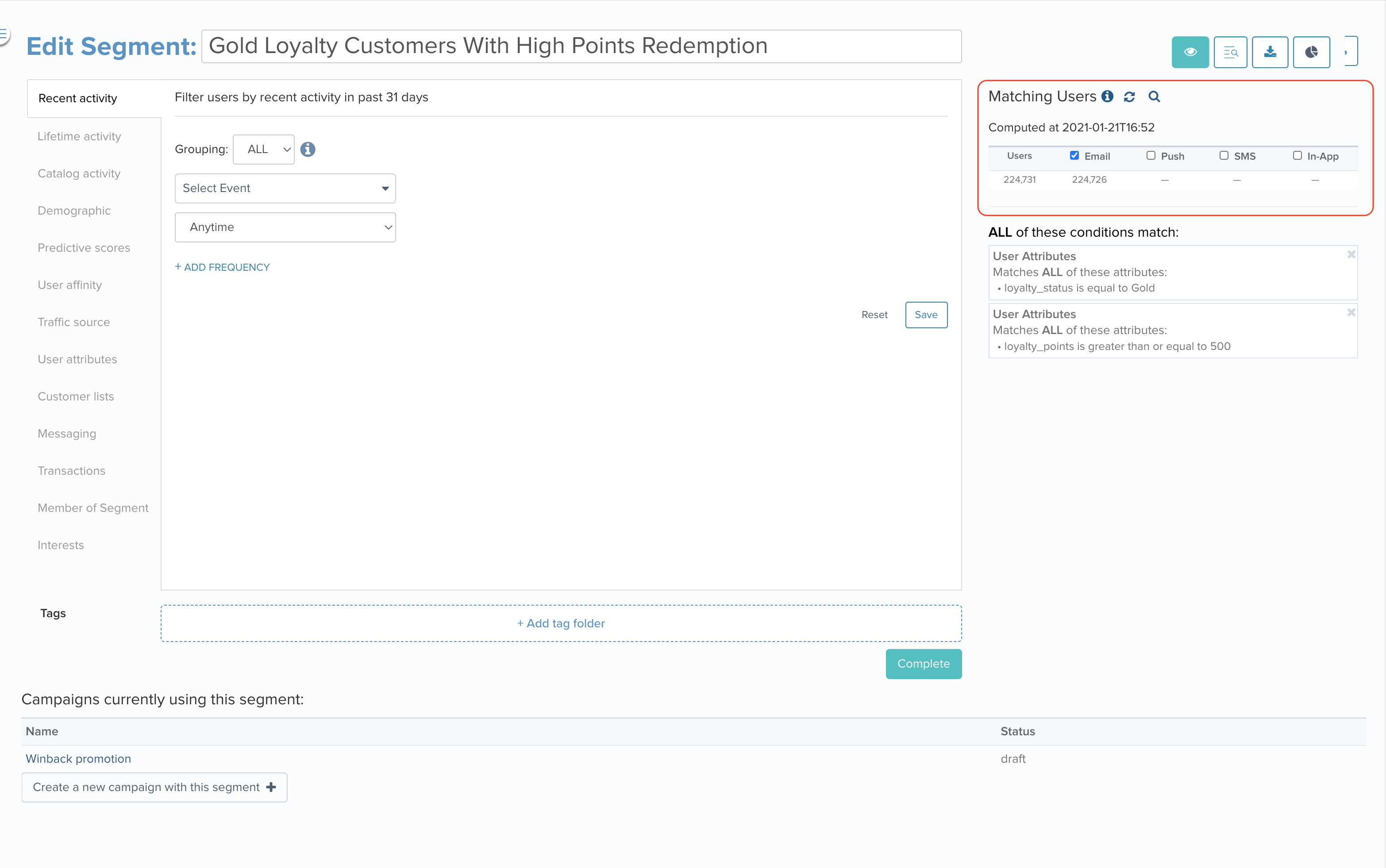 Basic segment builder – Help Center