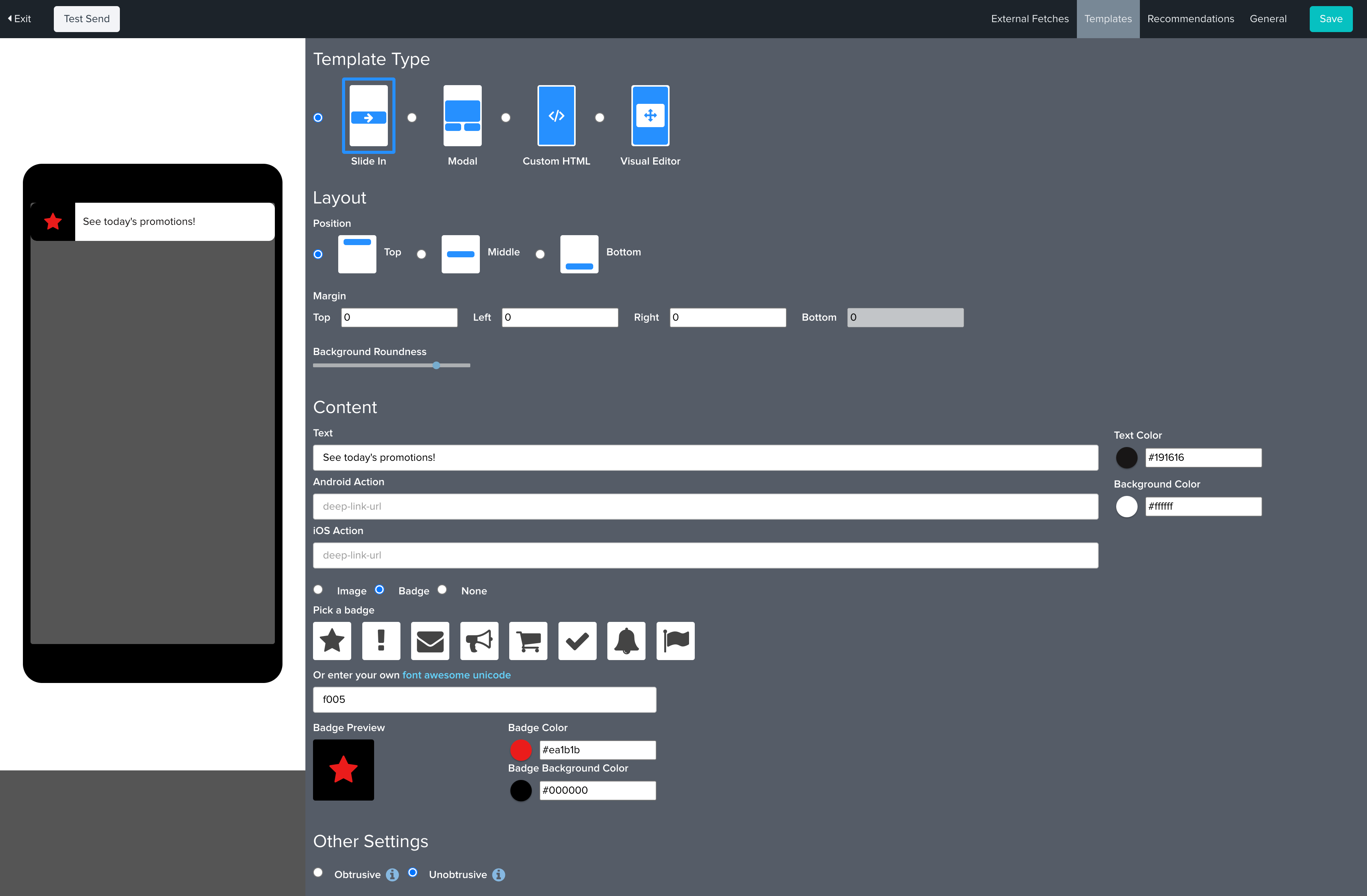 In-App message design – Help Center